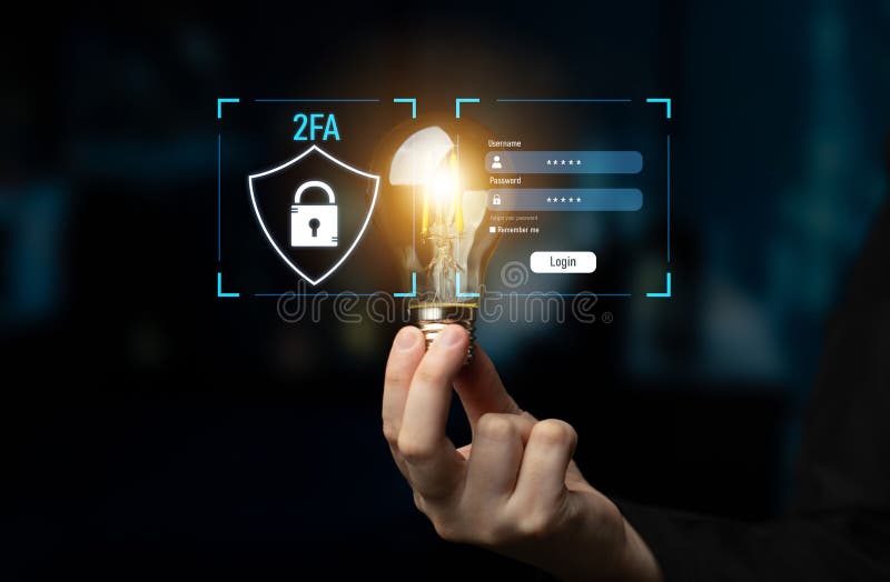 Two-factor Authentication 2FA Security. Personal Data Security Stock ...