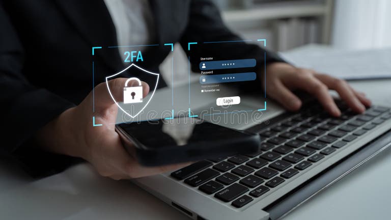 Two-factor Authentication for Secure Login System Latch Stock Photo ...
