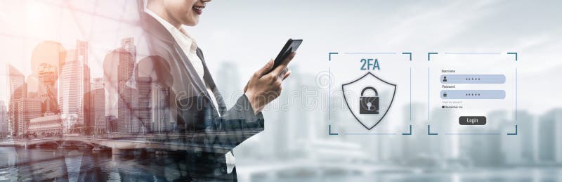 Two-factor Authentication 2FA Security. Personal Data Security Stock ...