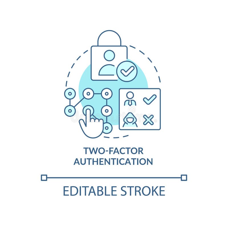 Two Factor Authentication Line Icon Stock Illustrations – 275 Two ...