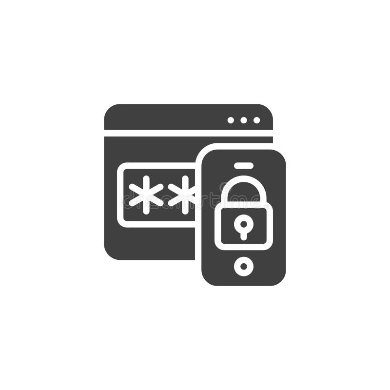 Two Factor Authentication Vector Icon Stock Vector - Illustration of ...