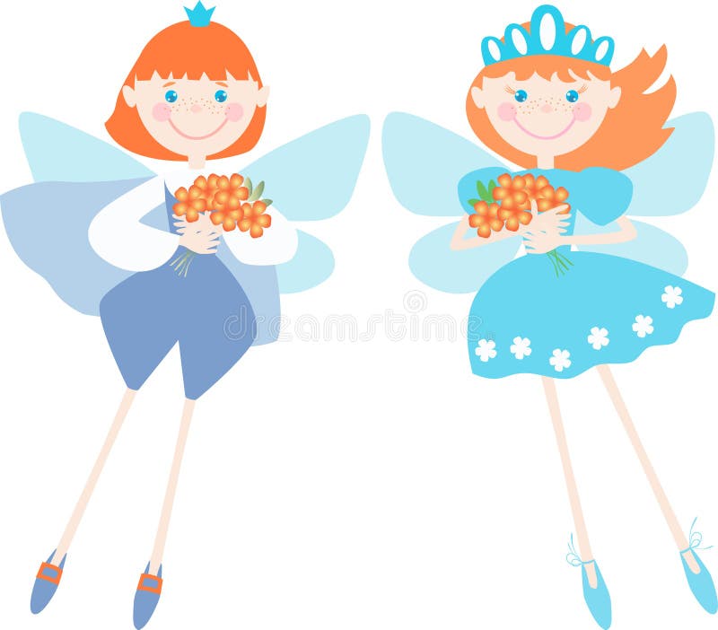Two fairy elves stock vector. Illustration of magical - 47228561