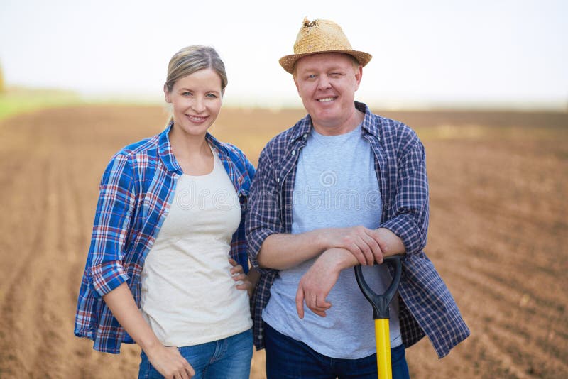 Smiling farmers stock image. Image of happy, food, organic - 26818927