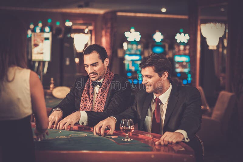 Two Fashionable Men in a Casino Stock Image - Image of handsome ...