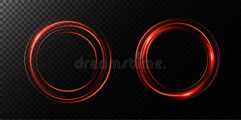 Two Fashionable and Stylish Red Circular Lights Displayed on a Deep ...