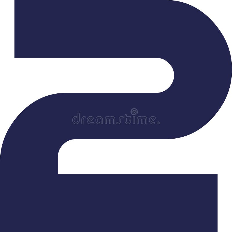 Two fat number digit 2 stock vector. Illustration of character - 107182551