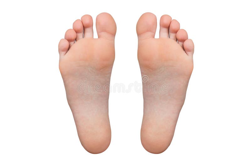 Feet Isolated on White Background Stock Photo - Image of bottom, skin ...