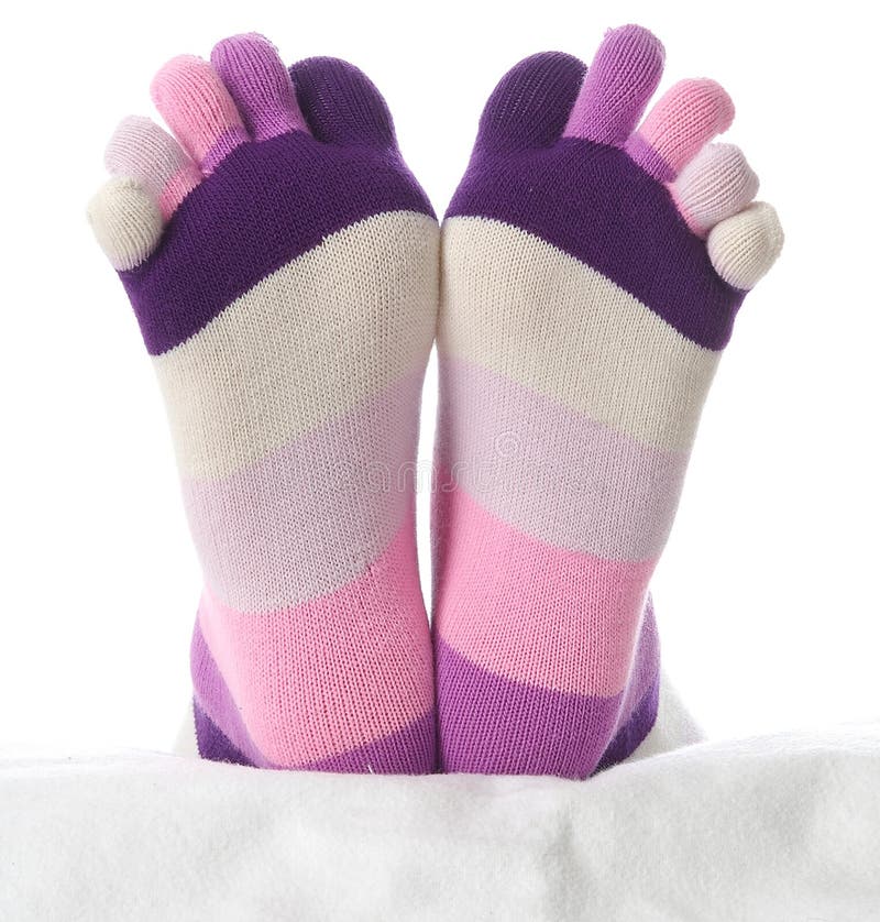 Two feet in stockings stock photo. Image of relax, sock - 2031442