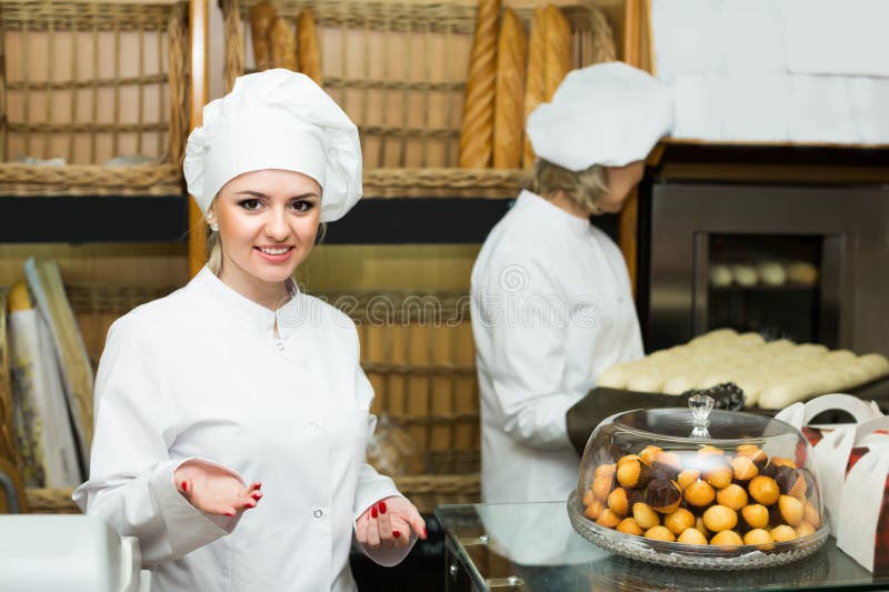 Two Female Bakers in Bakery Stock Photo - Image of caucasian, european ...