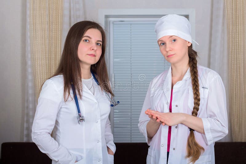Two Female Doctors or Nurses Stock Image - Image of healthcare, group ...