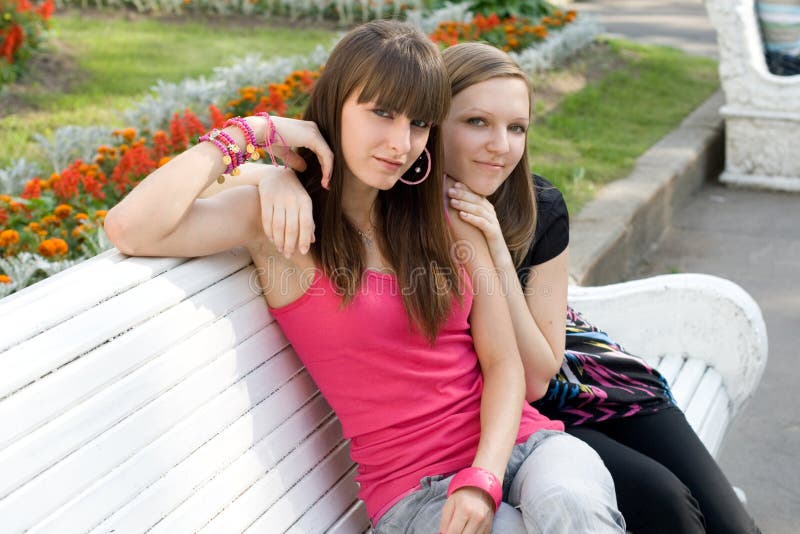 Two female friends stock image. Image of cute, model - 15168659