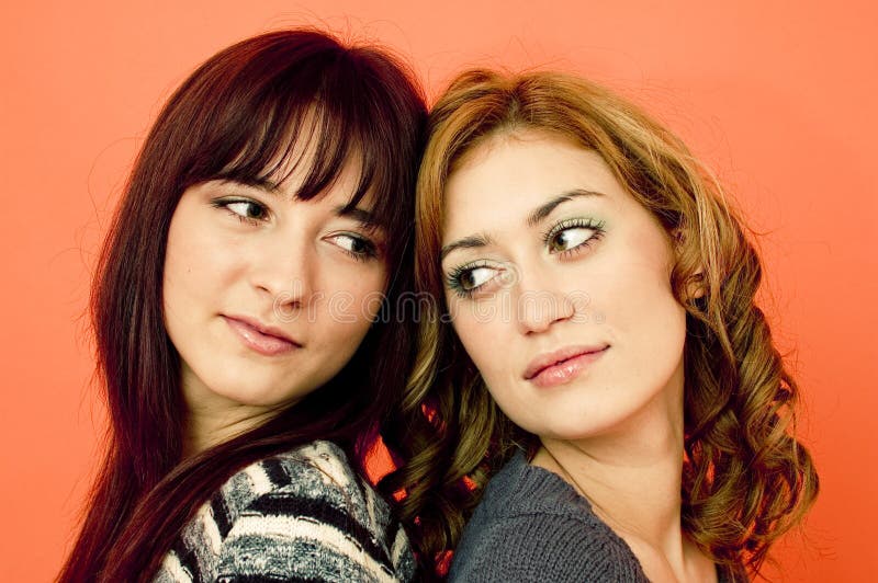 Two Close Friends Posing stock image. Image of contentment - 1862533