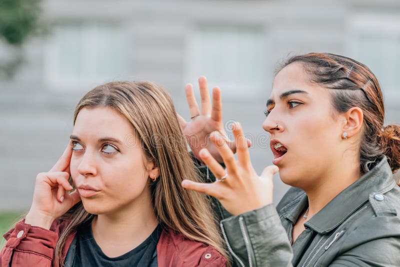 Friends Arguing in the Street Outdoors Stock Photo - Image of ...
