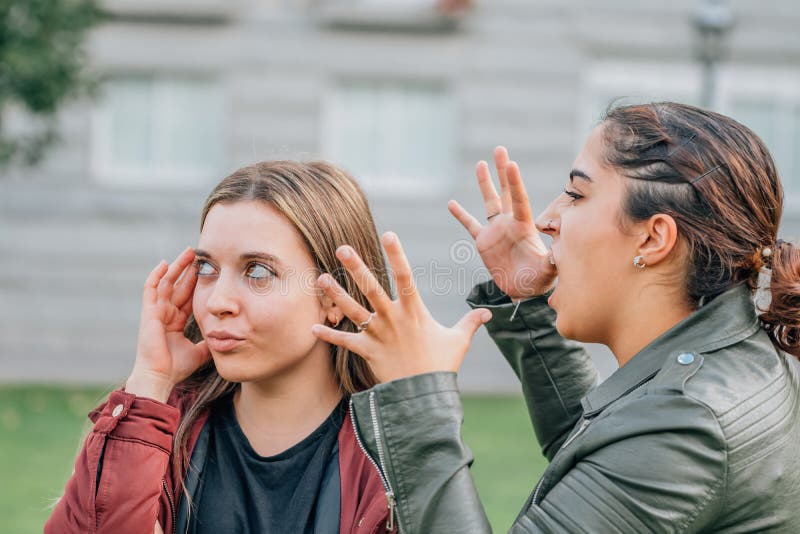 Friends Arguing in the Street Outdoors Stock Image - Image of ...