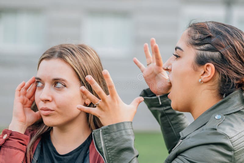 Friends Arguing in the Street Outdoors Stock Image - Image of ...