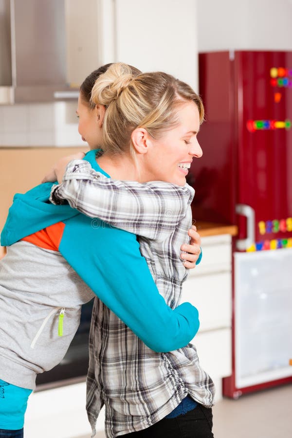 Two Female Friends Moving in an Apartment Stock Image - Image of ...