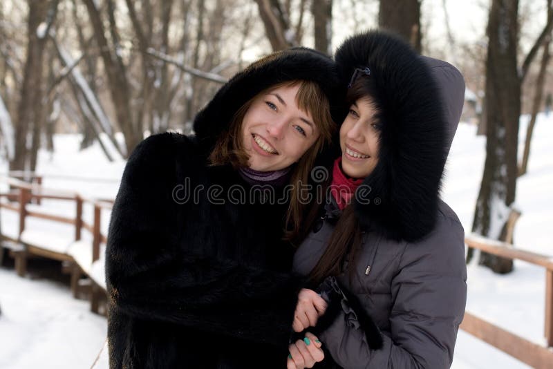 Two Female Friends Walking in Park Stock Photo - Image of park, modern ...