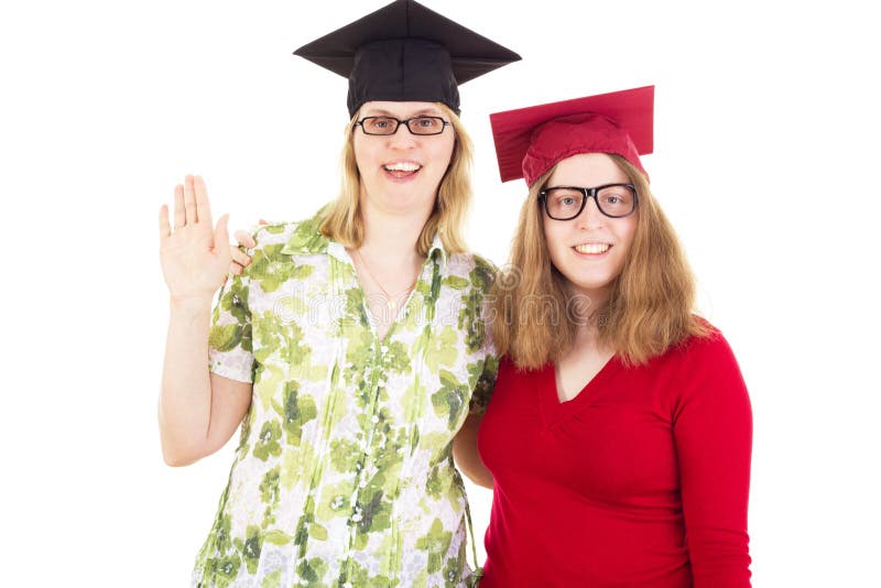 Two female graduates stock image. Image of commencement - 30787593