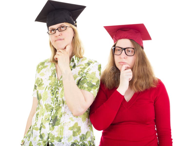 Two female graduates stock photo. Image of rite, achievement - 30787588