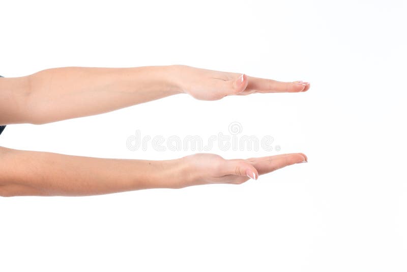 Two Female Hands Outstretched Toward the One Opposite the Other ...