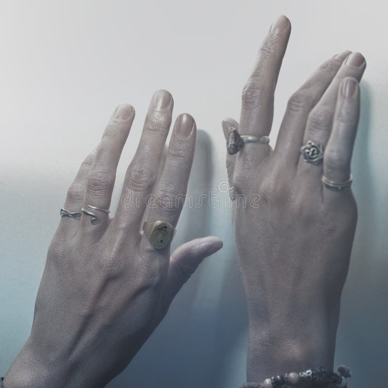 Two Female Hands with Rings Stock Image - Image of fingers, human: 91723139