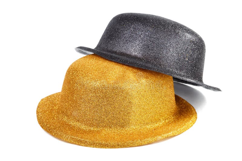 Two Female Hats for a Masquerade Isolated on White Background Stock ...