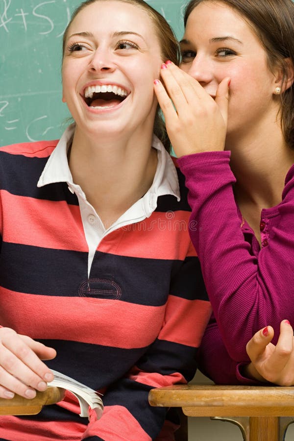 Two Female Students Sharing a Secret Stock Image - Image of knowledge ...