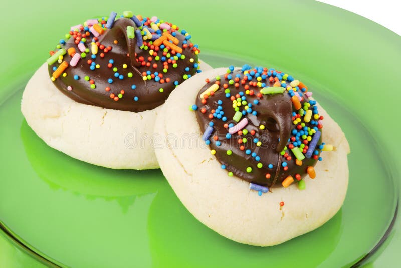 Two Festive Cookies stock image. Image of colored, cookie - 7668035