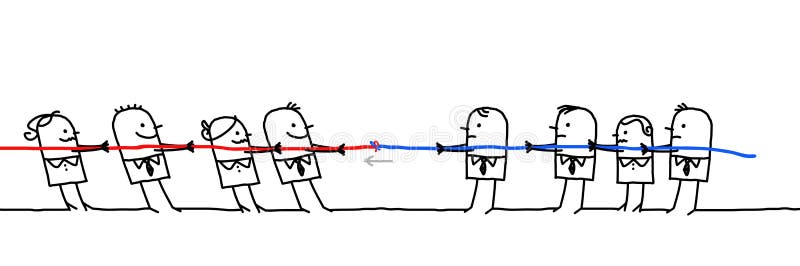 Two Fighting Business Teams Stock Vector - Illustration of winners ...