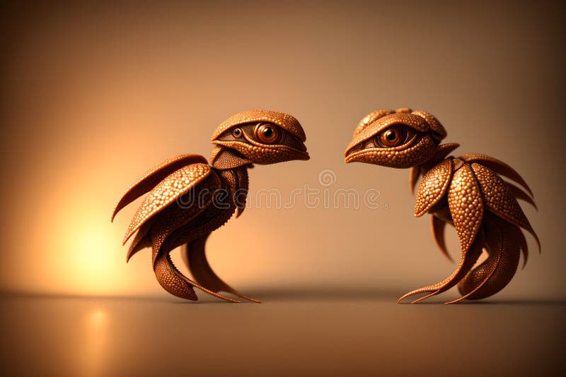 Two Figures of Strange Animals, Cute and Weird at the Same Time, AI ...