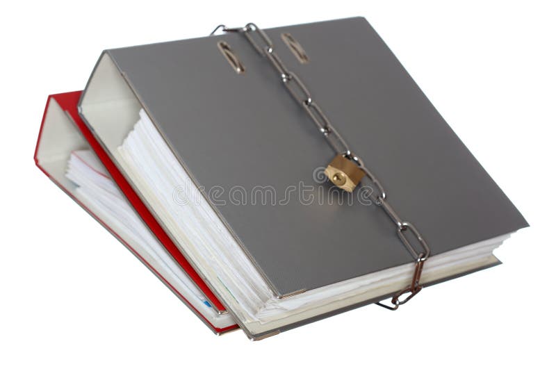 Two file folder with chain stock photo. Image of folder - 49231046