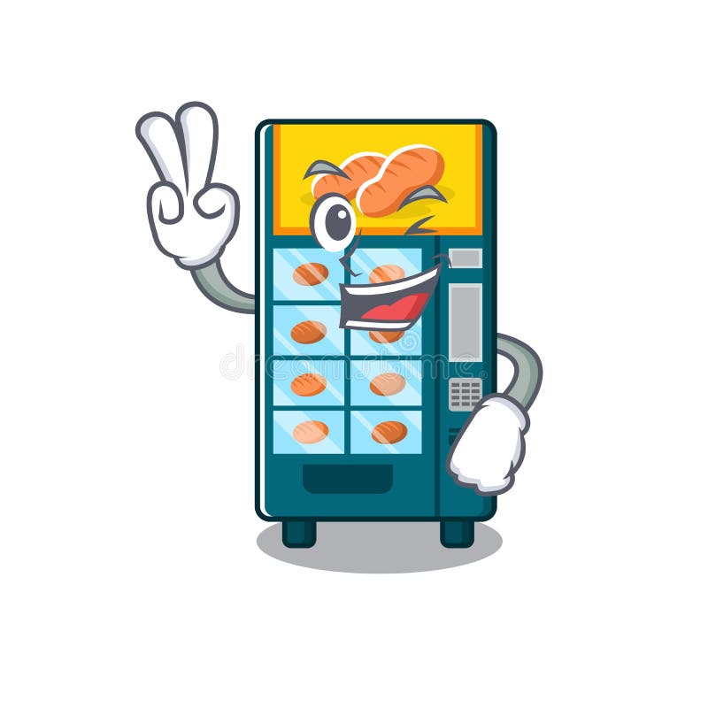 Two Finger Bakery Vending Machine in Character Shape Stock Vector ...