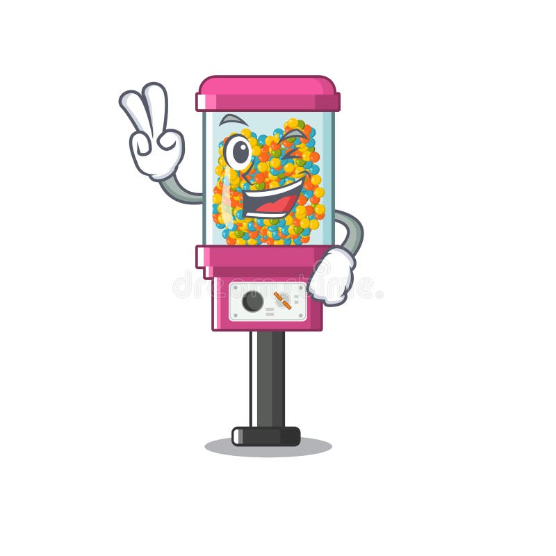 Two Finger Candy Vending Machine in a Cartoon Stock Vector ...