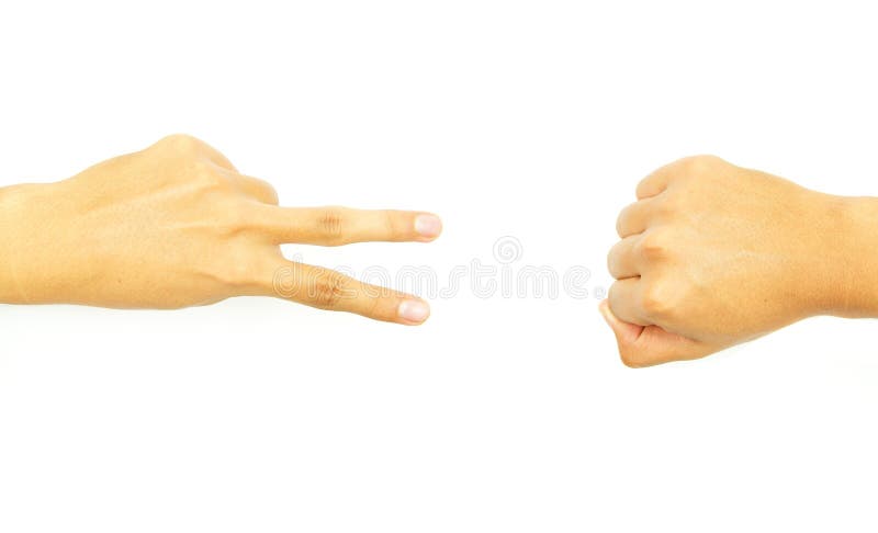 Two finger with fist hand stock image. Image of contact - 23799247