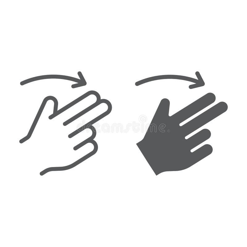 Hand Swipe in Linear Style Vector Isolated Icon. Finger Touch Outline ... Hand Swipe in Linear Style Vector Isolated Icon. Finger Touch Outline ...