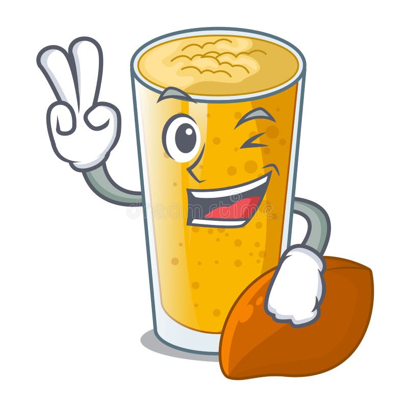 Two Finger Lassi Mango in a Cartoon Bottle Stock Vector - Illustration ...