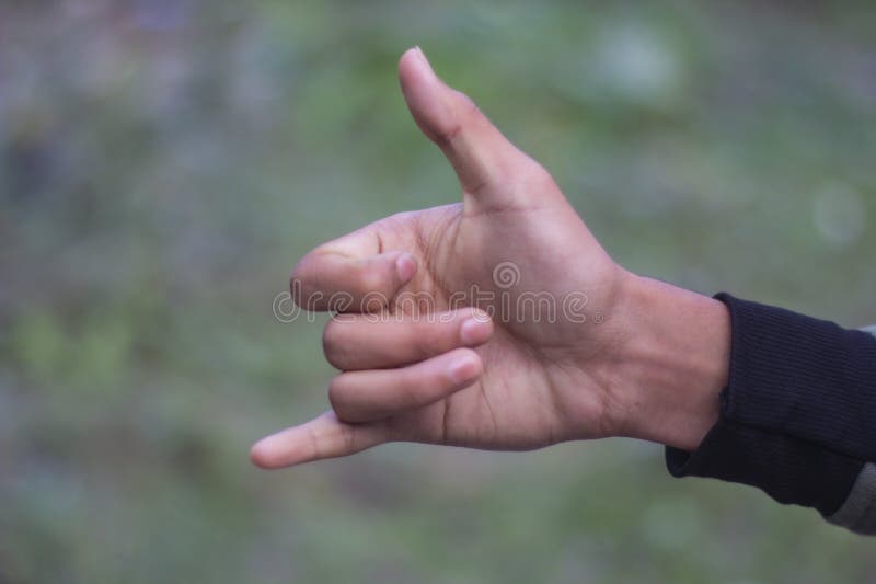 Two Finger in One Hand are Open and the Rest are Wrapped Stock Photo ...