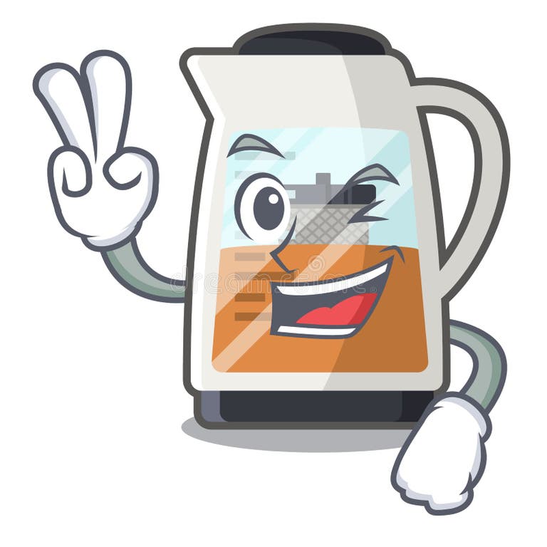 Two Finger Tea Maker in the Cartoon Shape Stock Vector - Illustration ...