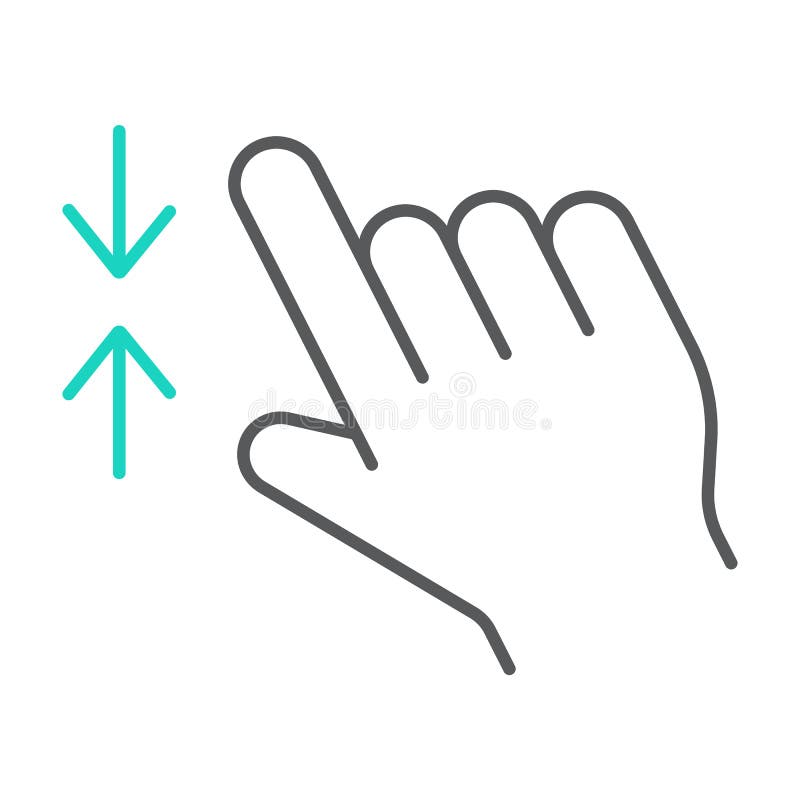 Two Hand Zoom in Solid Icon, Touch and Gesture Stock Vector ...