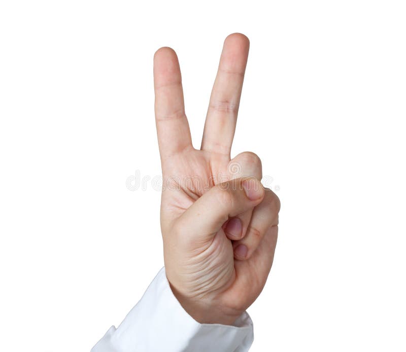 Two fingers stock image. Image of path, white, number - 10322069