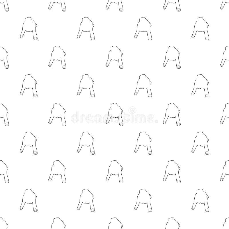 Two Fingers Pattern Vector Seamless Stock Vector - Illustration of ...