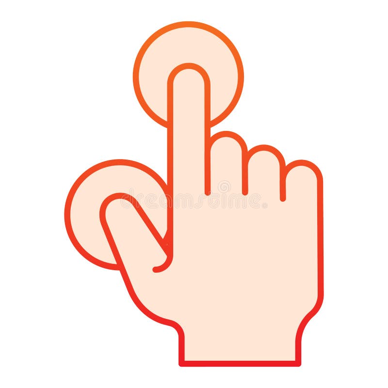 Two Fingers Touch Solid Icon. Multiple Touch Vector Illustration ...