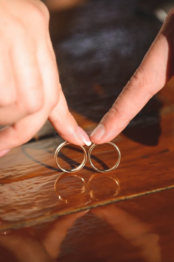 Two Fingers and Two Rings stock image. Image of ceremony - 81461005