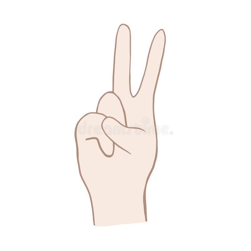 Index Finger Up. Vector Linear Drawing by Hand. Symbol of the Hand ... Index Finger Up. Vector Linear Drawing by Hand. Symbol of the Hand ...