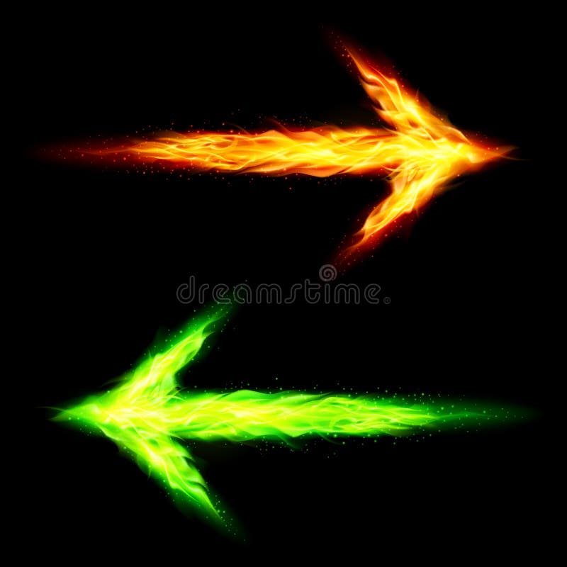 Fiery Mouse Pointer Arrow stock vector. Illustration of information ...