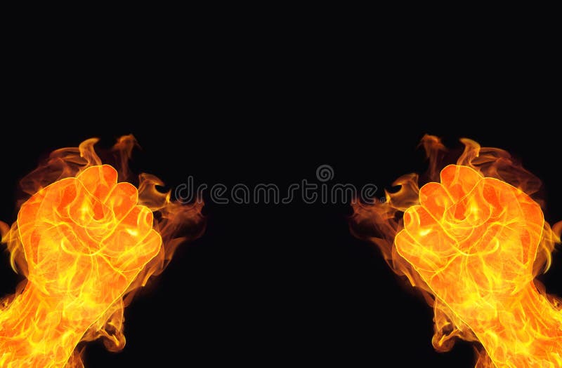 Fire fist stock illustration. Illustration of burn, explosion - 32538419