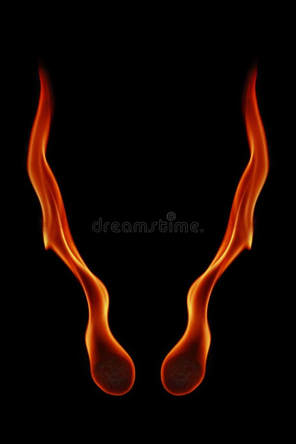 Two Fireballs Isolated on Black Stock Photo - Image of black, fireballs ...