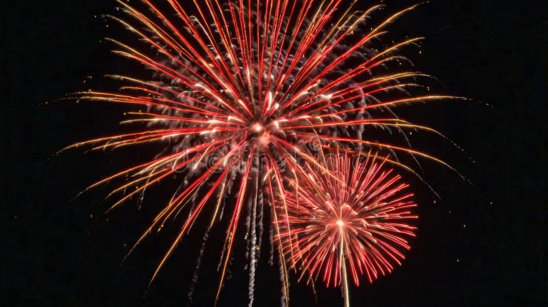 Fireworks Exploding in the Night Sky Creating a Festive Atmosphere ...