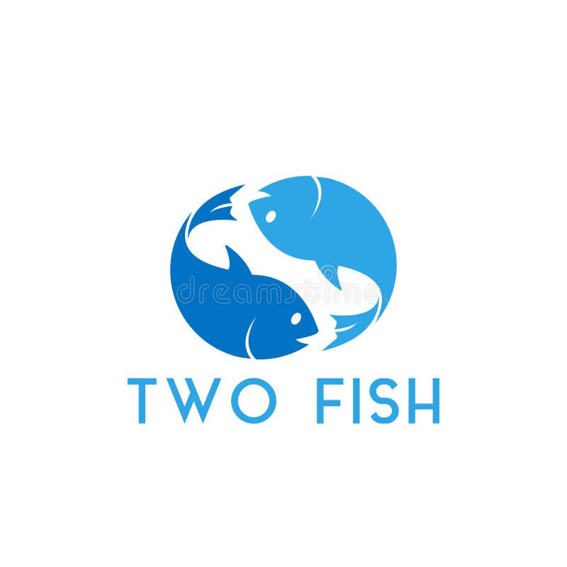 Vector of Two Fish Design on White Background. Aquatic Animal. Fish ...