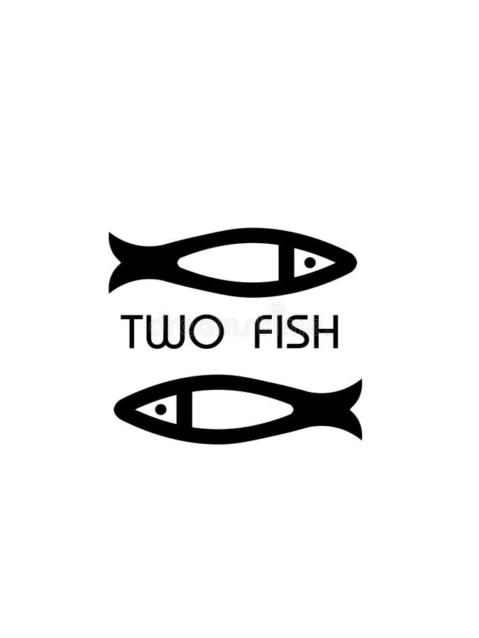 Two Fish Logo stock vector. Illustration of catcher - 138718086